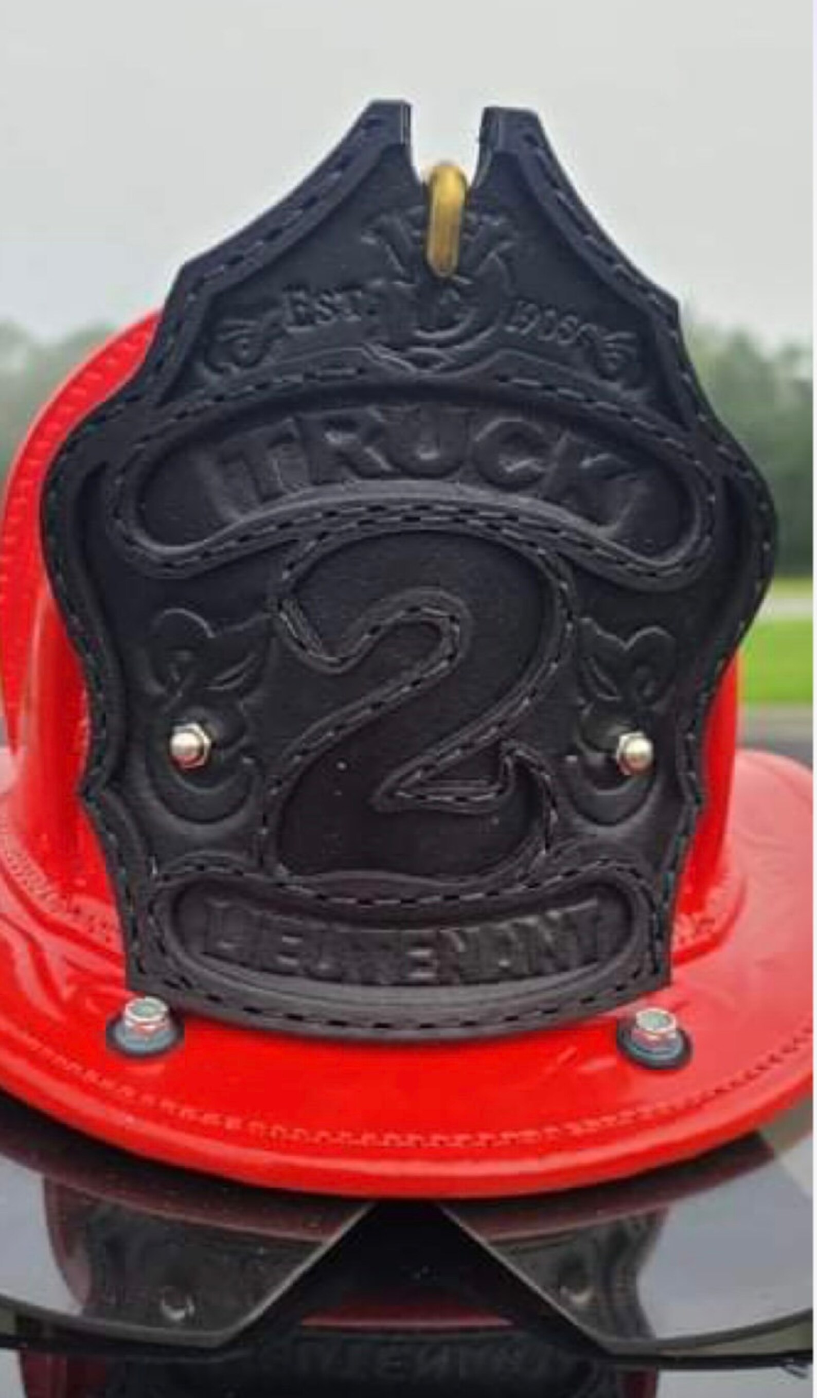 Firefighter Shield Hand Tooled Shield Leather Firefighter - Etsy