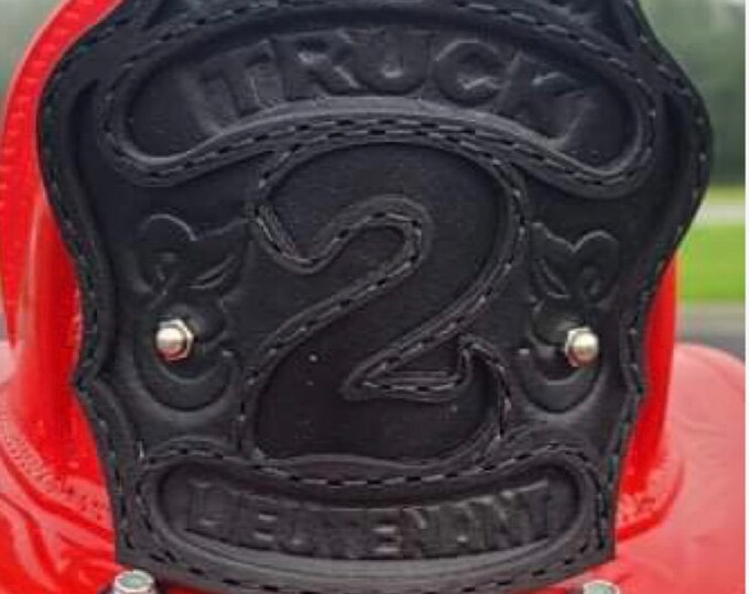 Firefighter Shield, Hand Tooled Shield, Leather Firefighter Shield ...