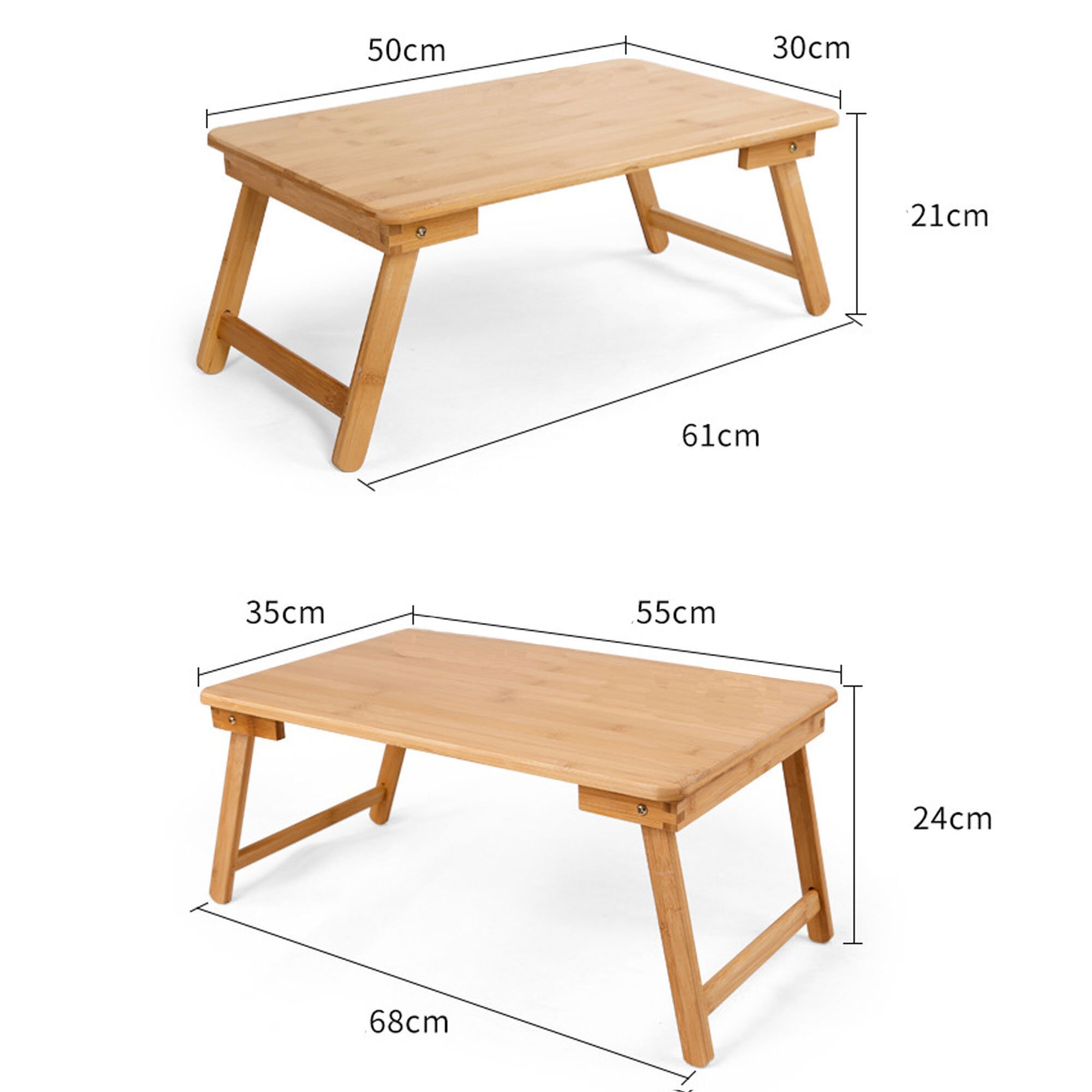 Foldable Table for Bed Primary Bamboo Color Writing Desk Picnic Table ...