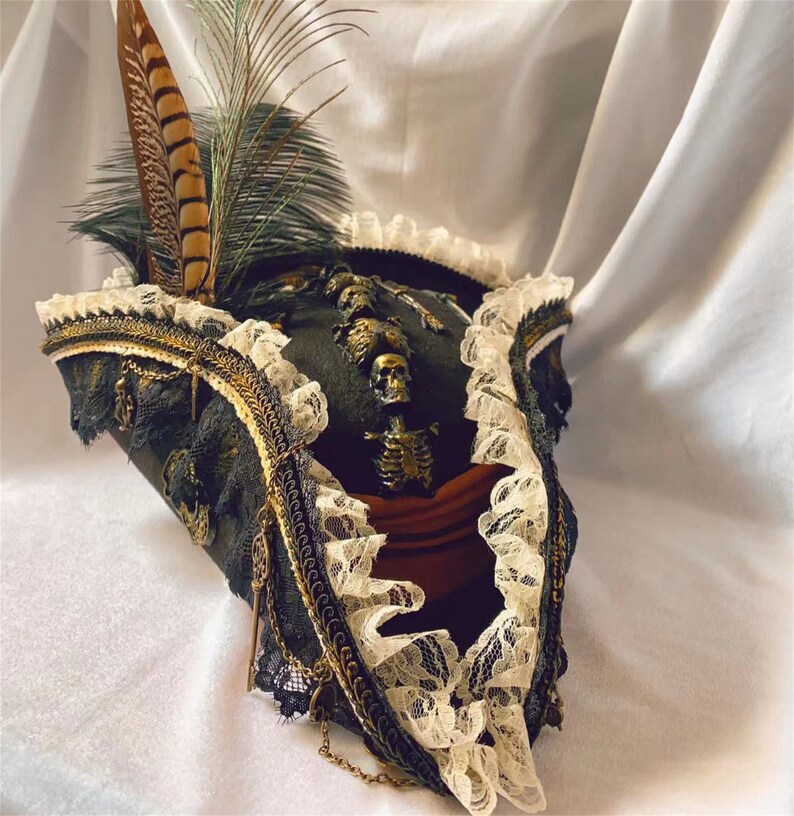 Pirate Hat,caribbean,tricorn Hat,renaissance,party Costumes,cosplay ...