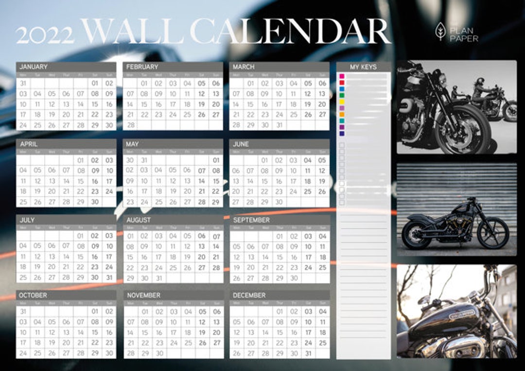 Harley Davidson Engagement Calendar 2024 Harley Davidson Wall Planner