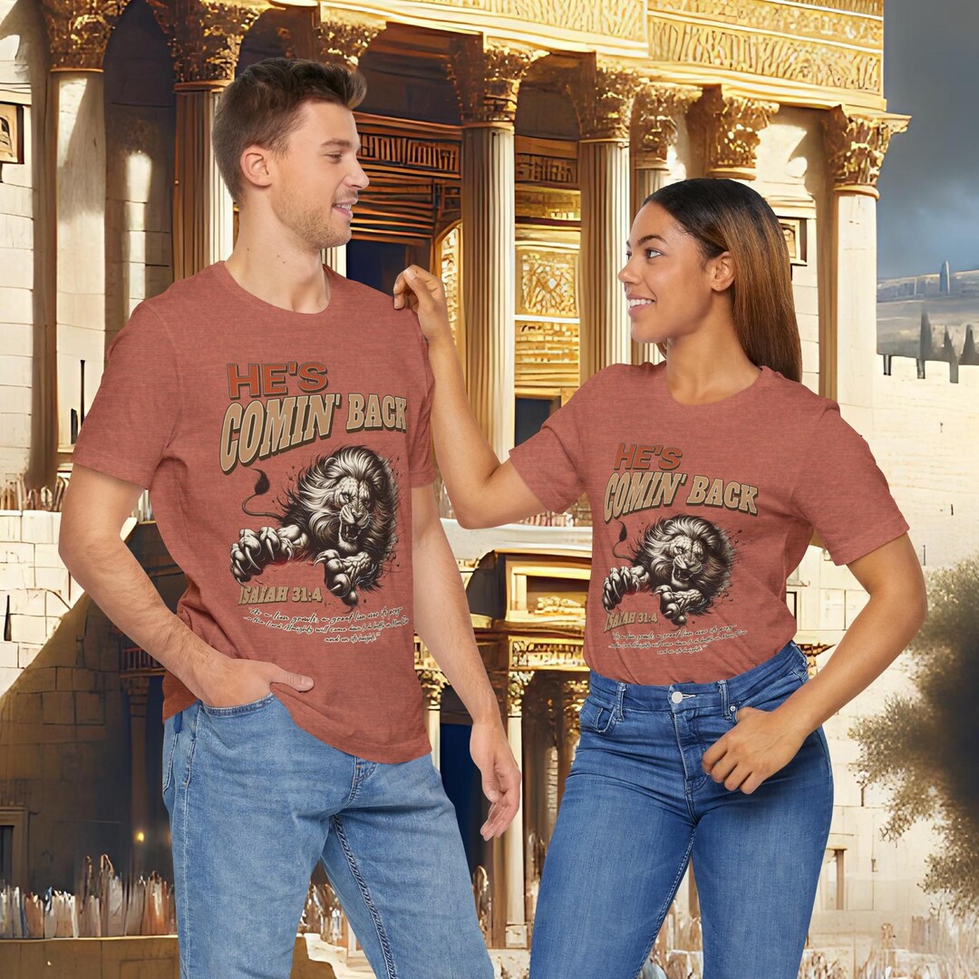 Jesus / Yeshua is Coming Back, Lion of Judah T-shirt: Messiah Returning ...