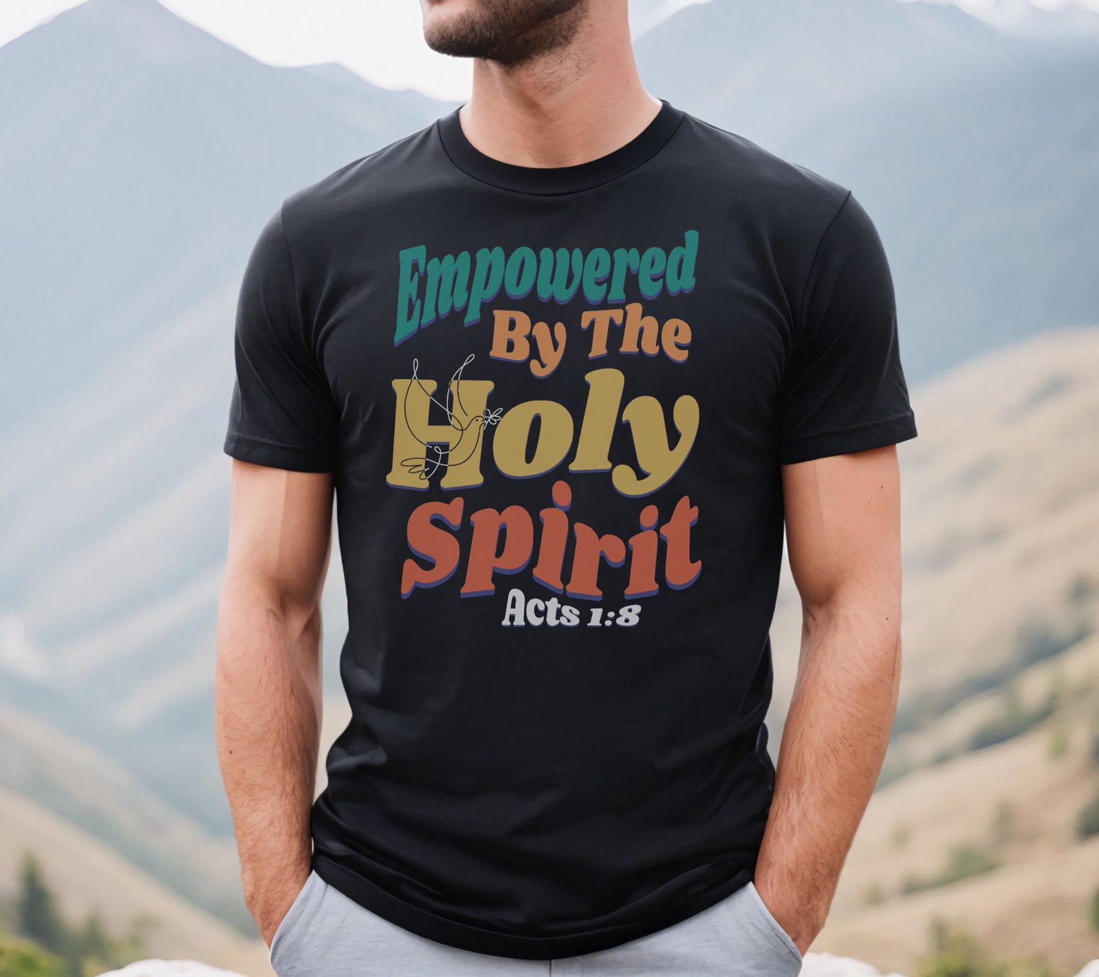 Empowered by the Holy Spirit T-shirt: Christian Faith Apparel - Etsy