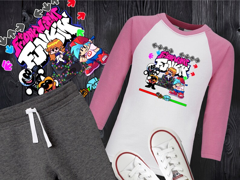 Friday Night Funkin Raglan Skid and Pump Vs Boyfriend T-shirt - Etsy ...
