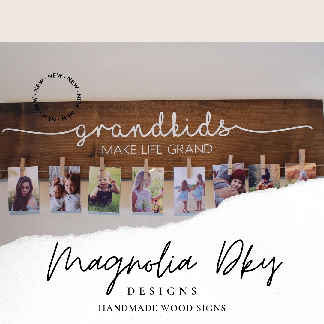 3D Grandkids Make Life Grand Sign / Photo Picture Display Sign ...