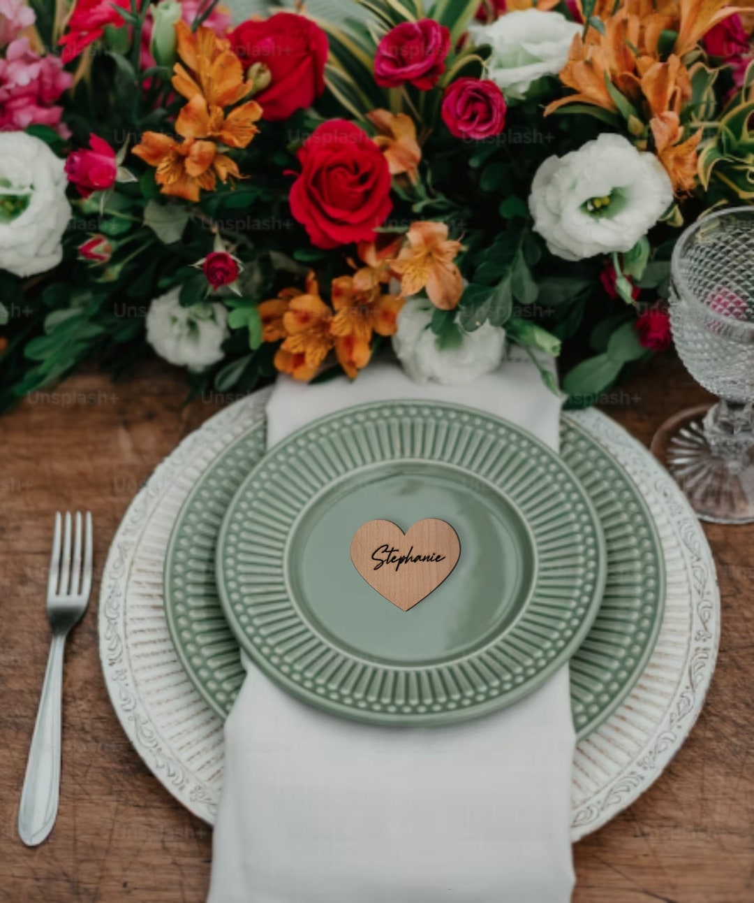 Wedding Birthday Place Setting Name Tags / Laser Cut Names / Wooden ...