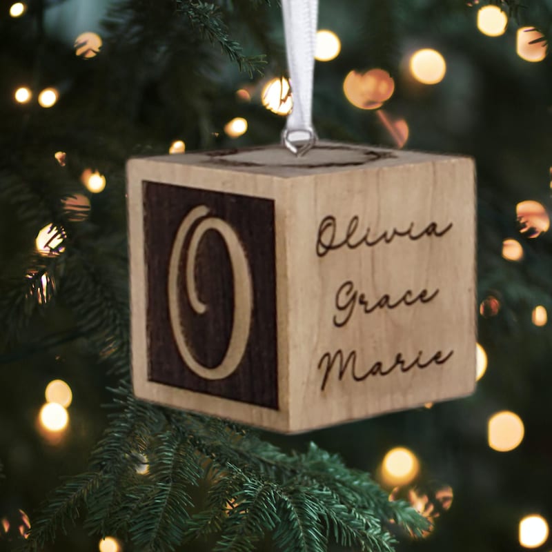 Wooden Block Christmas Ornament - Etsy