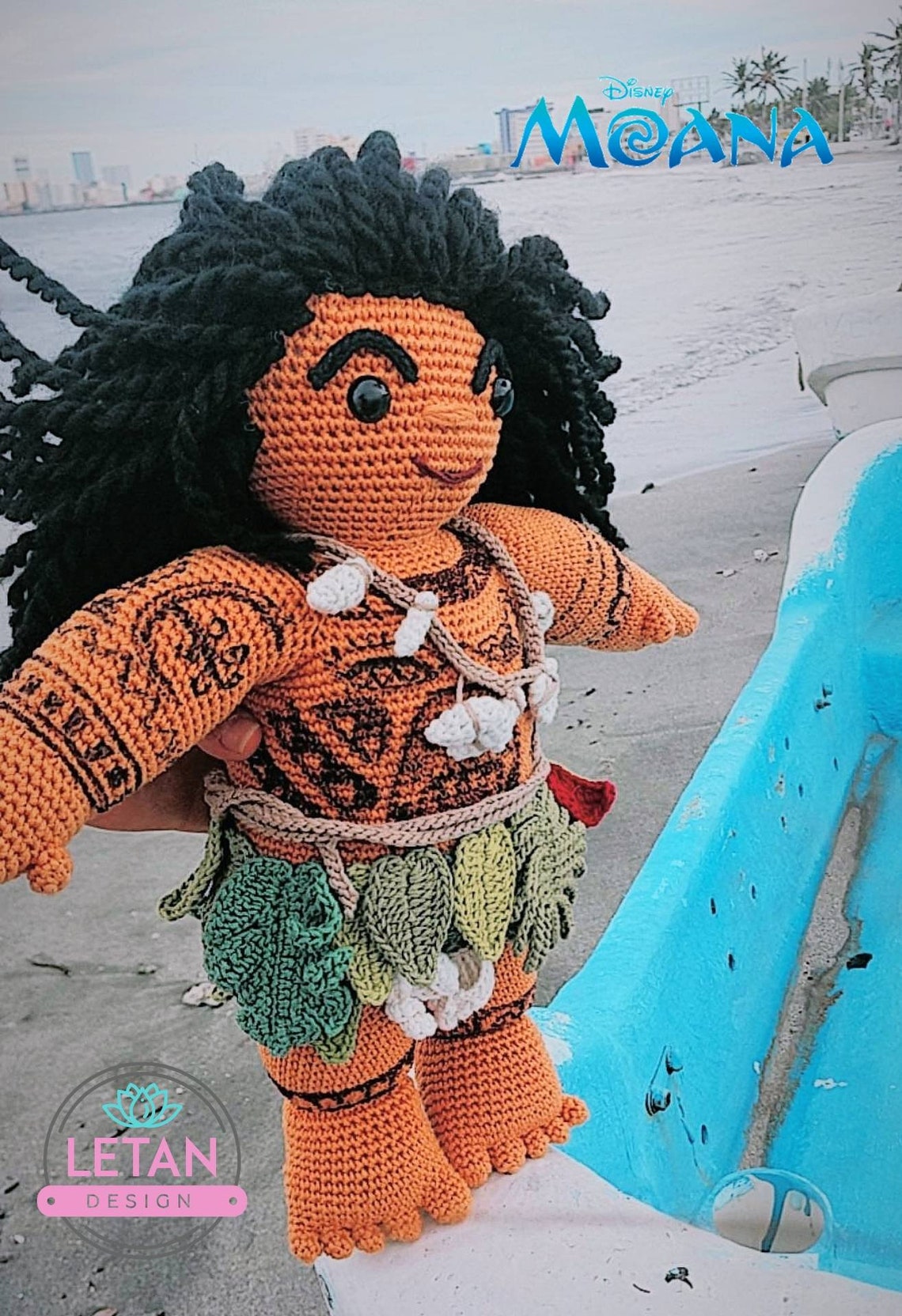 Maui From Moana Amigurumi Pattern PDF - Etsy