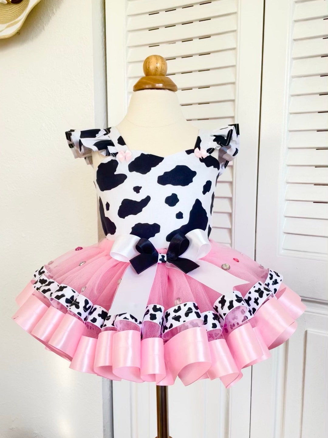 Cow Print Outfit - Barnyard Girl Pink Cow - Etsy
