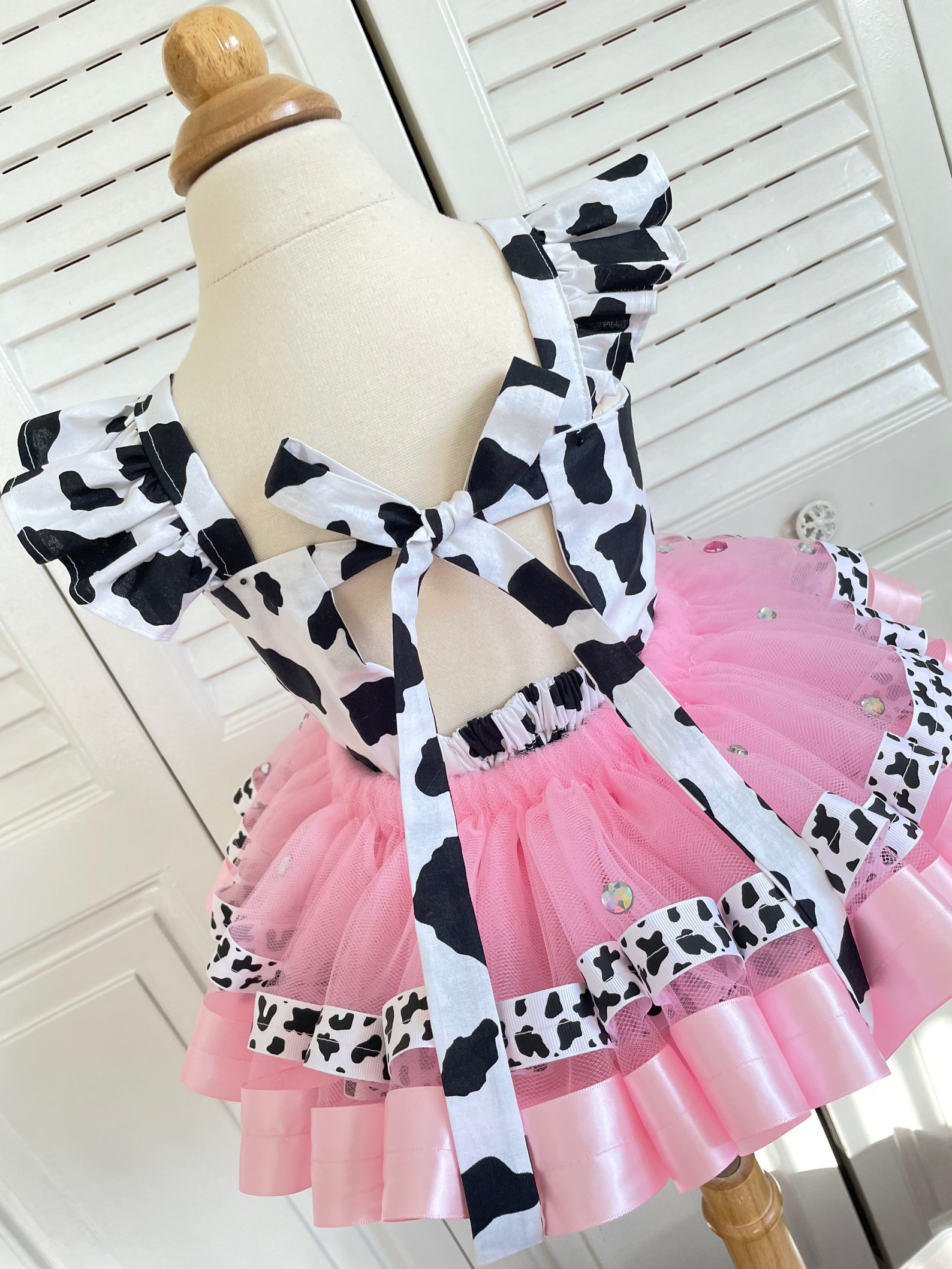 Cow Print Outfit - Barnyard Girl Pink Cow - Etsy