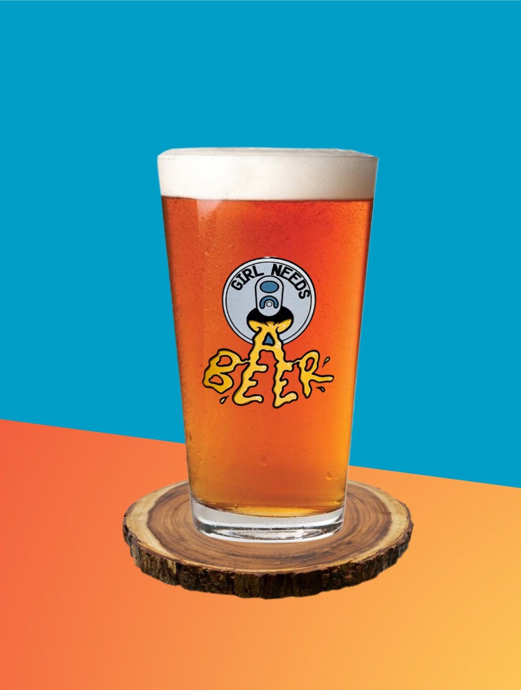 Set of Two Beer Glasses - Pint & Can Glass | Craft Beer Glass, Birthday ...