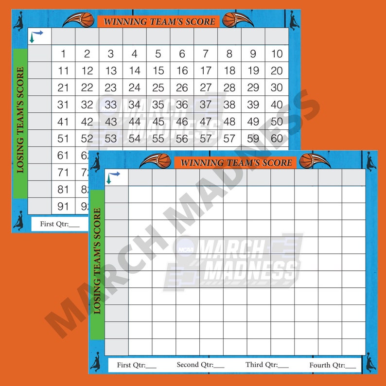 Printable March Madness Squares