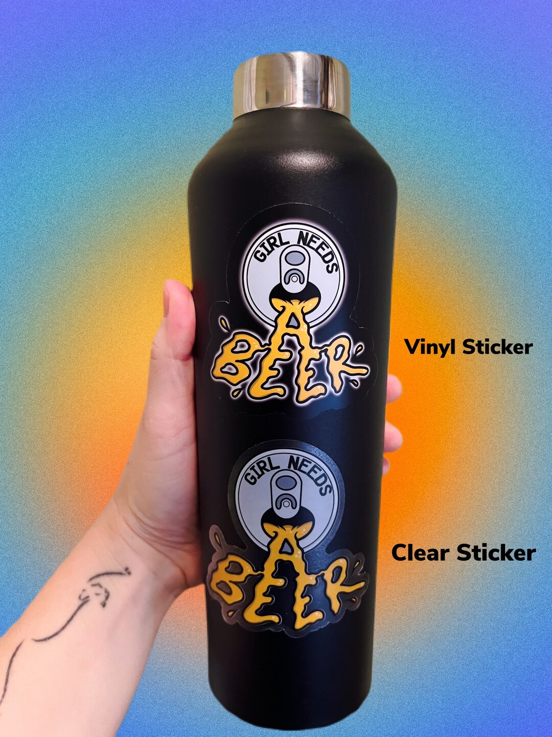 Clear Sticker - Girl Needs a Beer | Waterproof, Craft Beer Vinyl ...