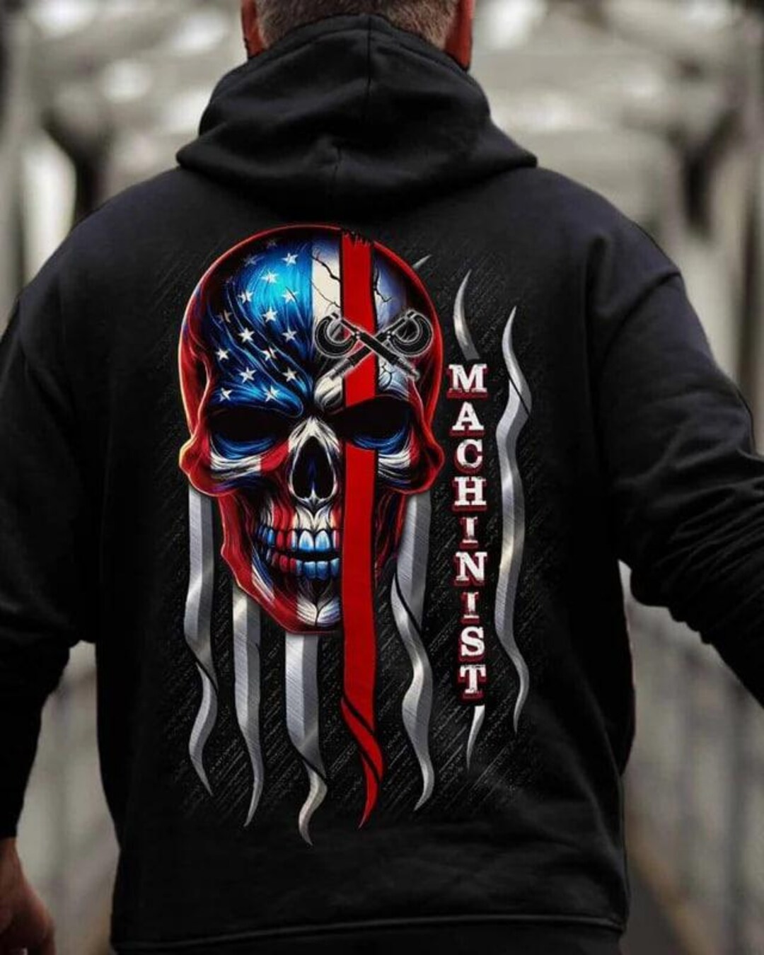 Machinist Hoodie, Machinist T-shirt - Machinist Tee With Epic USA Flag ...
