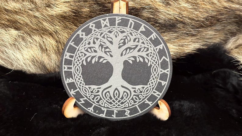 Yggdrasil and Elder Futhark Runes - Etsy