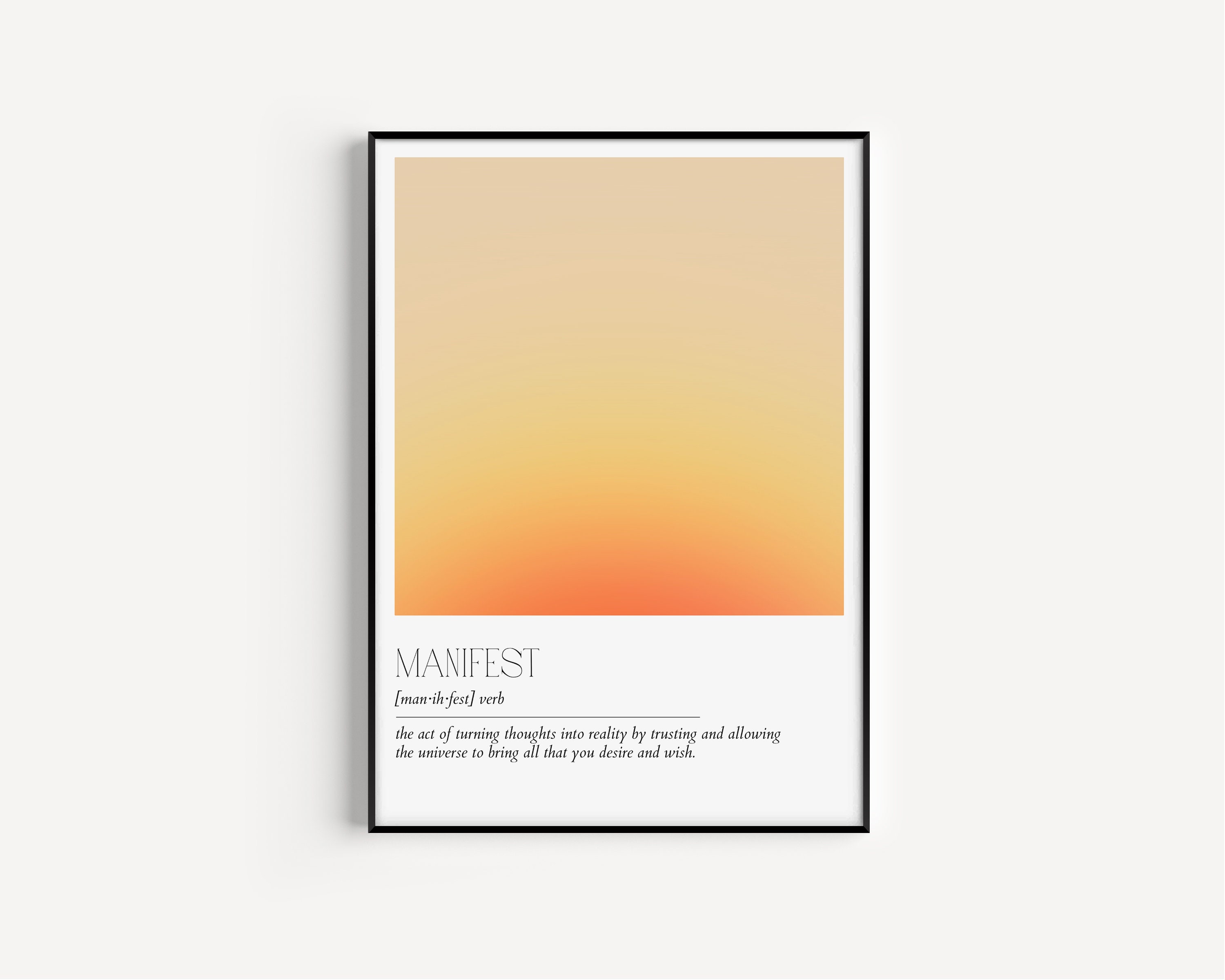 Manifest Definition Print Printable Art Minimalist Wall - Etsy