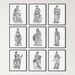 Janus Roman God Line Work Illustration | Digital Artwork Print ...