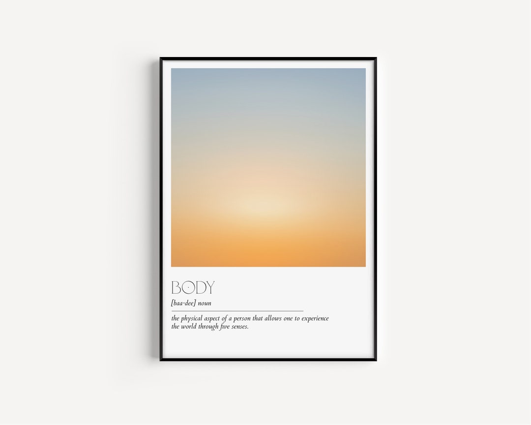 Body Definition Print | Printable Art | Minimalist | Wall Art Prints ...