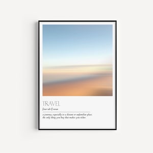 Travel Definition Print | Printable Art | Minimalist | Wall Art Prints ...