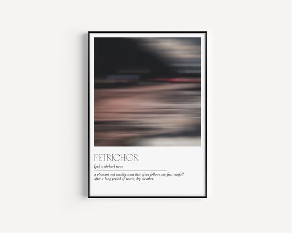 Petrichor Definition Print Printable Art Minimalist Wall | Etsy