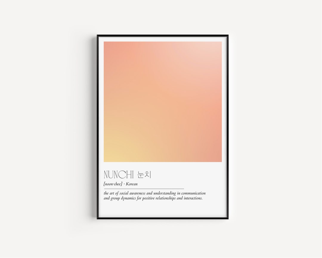 Nunchi Definition Print | Printable Art | Minimalist | Wall Prints ...