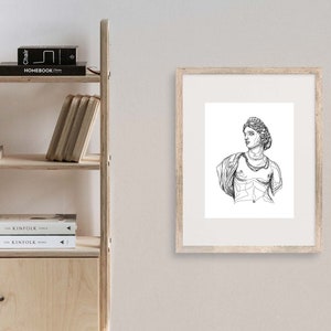 Circe Greek Goddess Line Work Illustration | Digital Artwork ...