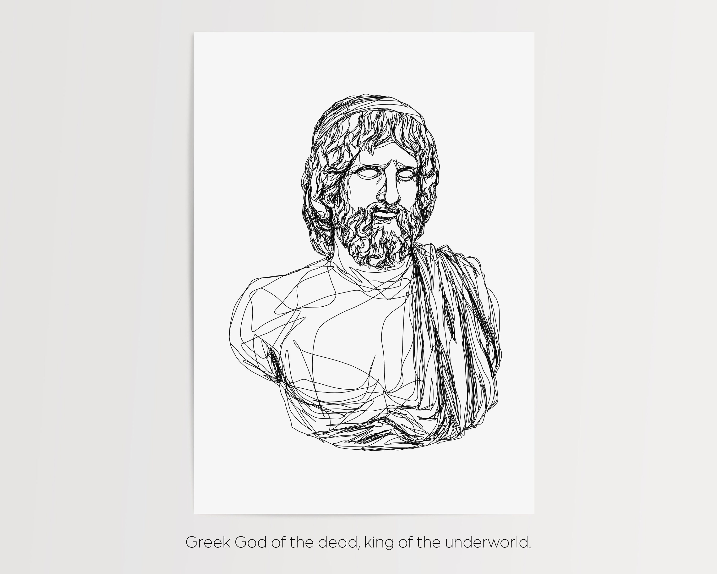 Hades Greek God Drawing