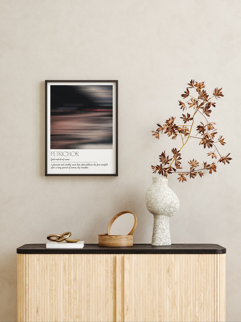 Petrichor Definition Print Printable Art Minimalist Wall Art Prints ...