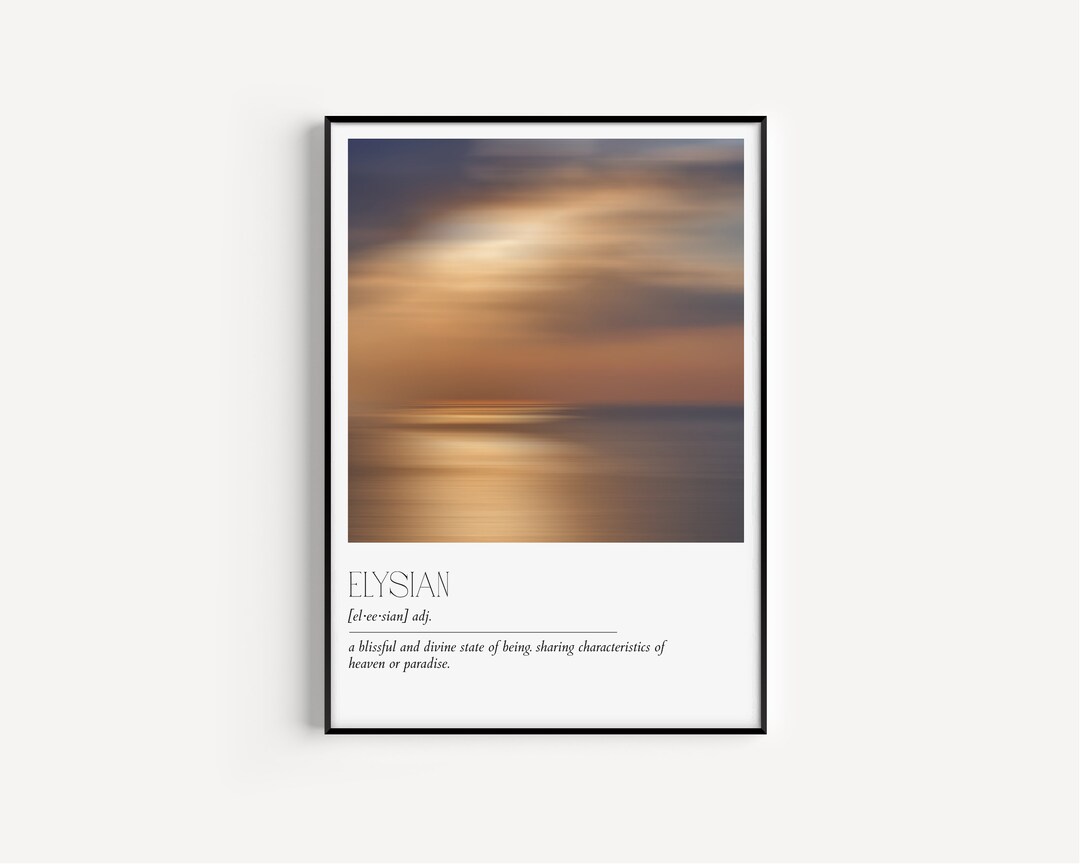 Elysian Definition Print | Printable Art | Minimalist | Wall Art Prints ...