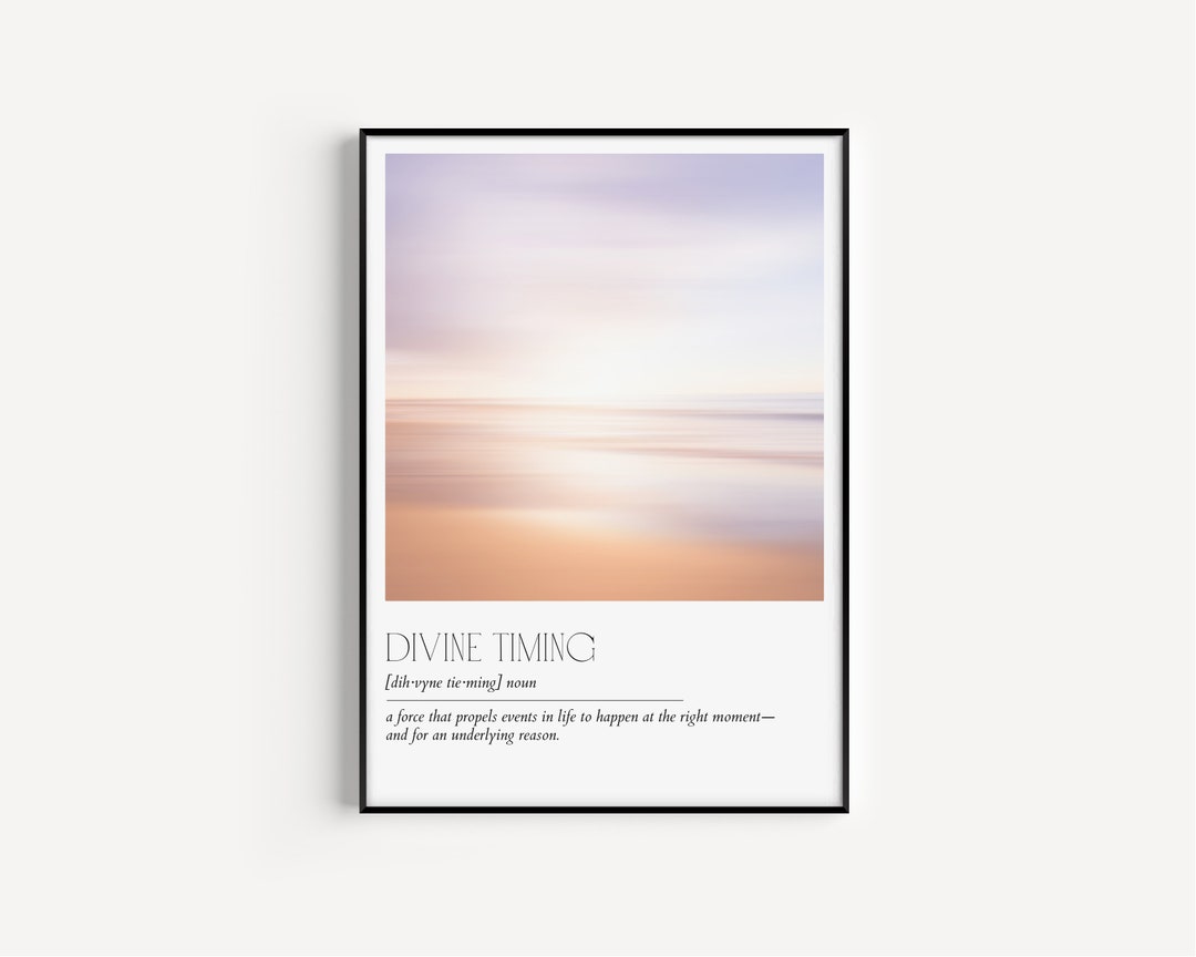 Divine Timing Definition Print | Printable Art | Minimalist | Wall Art ...