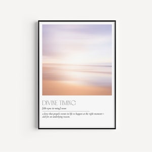 Divine Timing Definition Print Printable Art Minimalist - Etsy