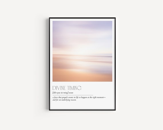 Divine Timing Definition Print Printable Art Minimalist - Etsy