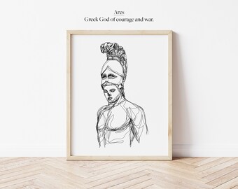 Greek Mythology Line Art - Etsy