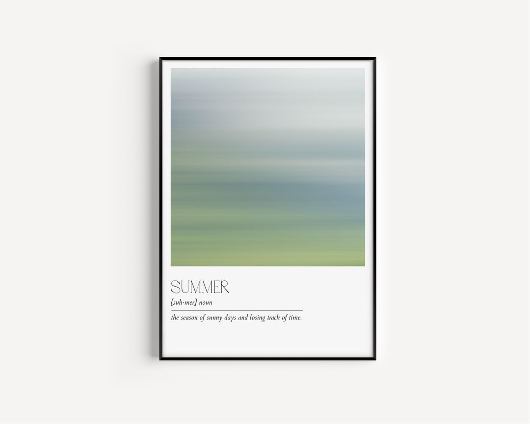 Summer Definition Print | Printable Art | Minimalist | Wall Art Prints ...
