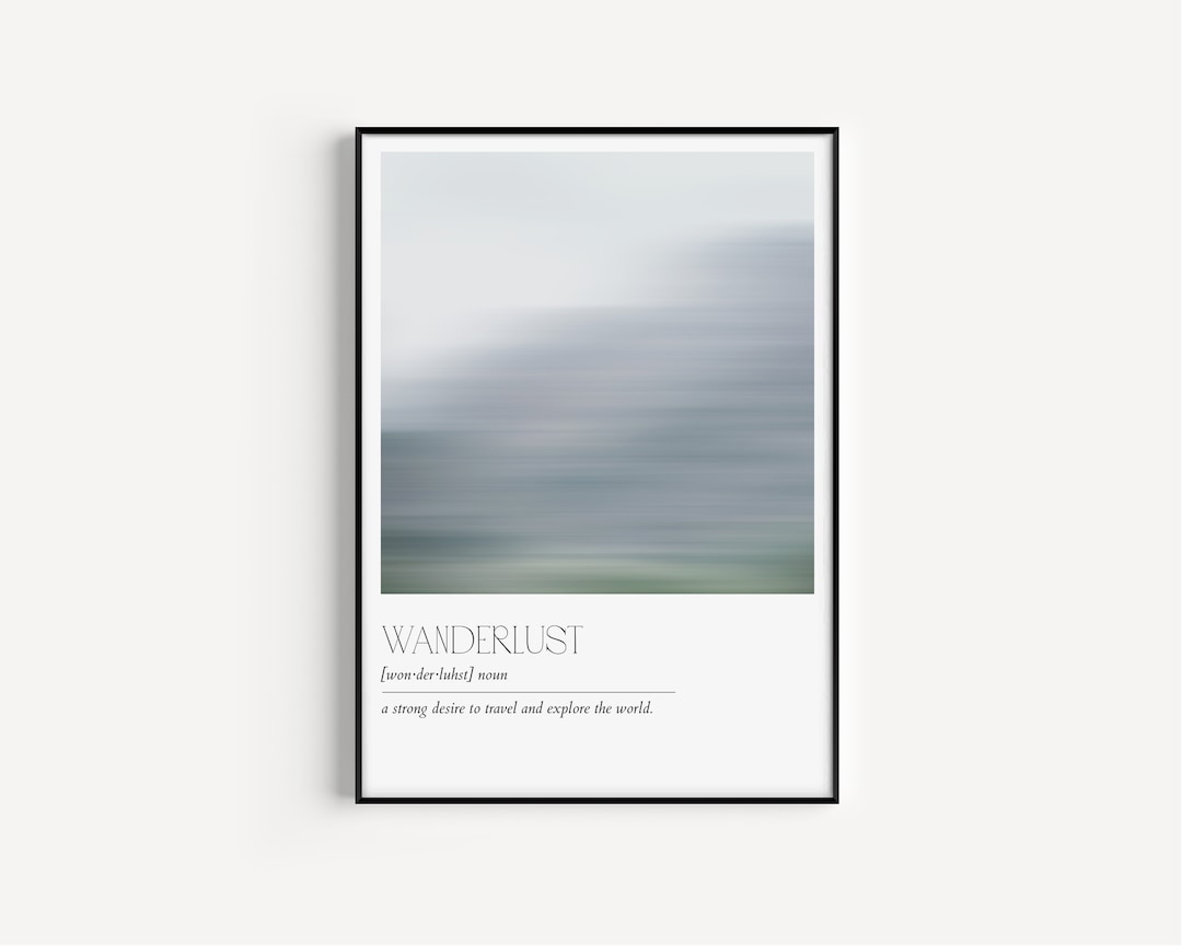 Wanderlust Definition Print | Printable Art | Minimalist | Wall Art ...