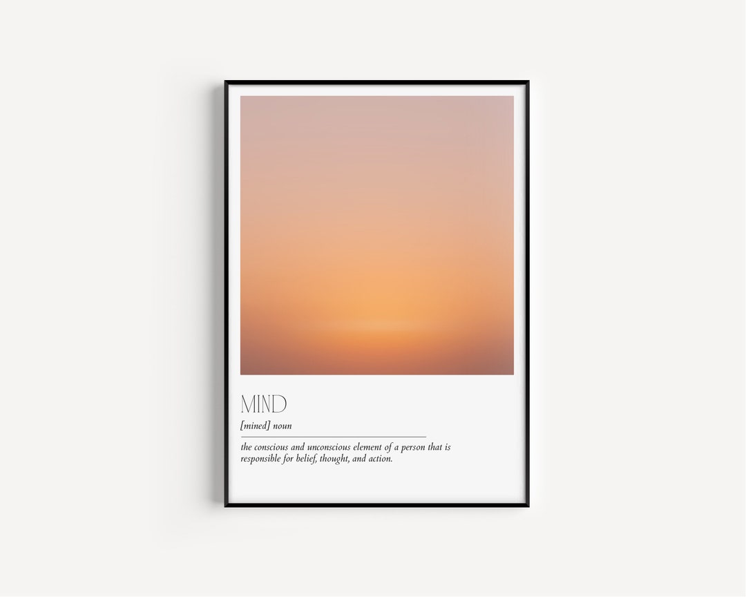 Mind Definition Print | Printable Art | Minimalist | Wall Art Prints ...
