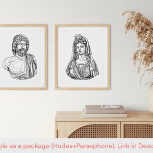 Persephone Greek Goddess Line Work Illustration | Digital Artwork ...