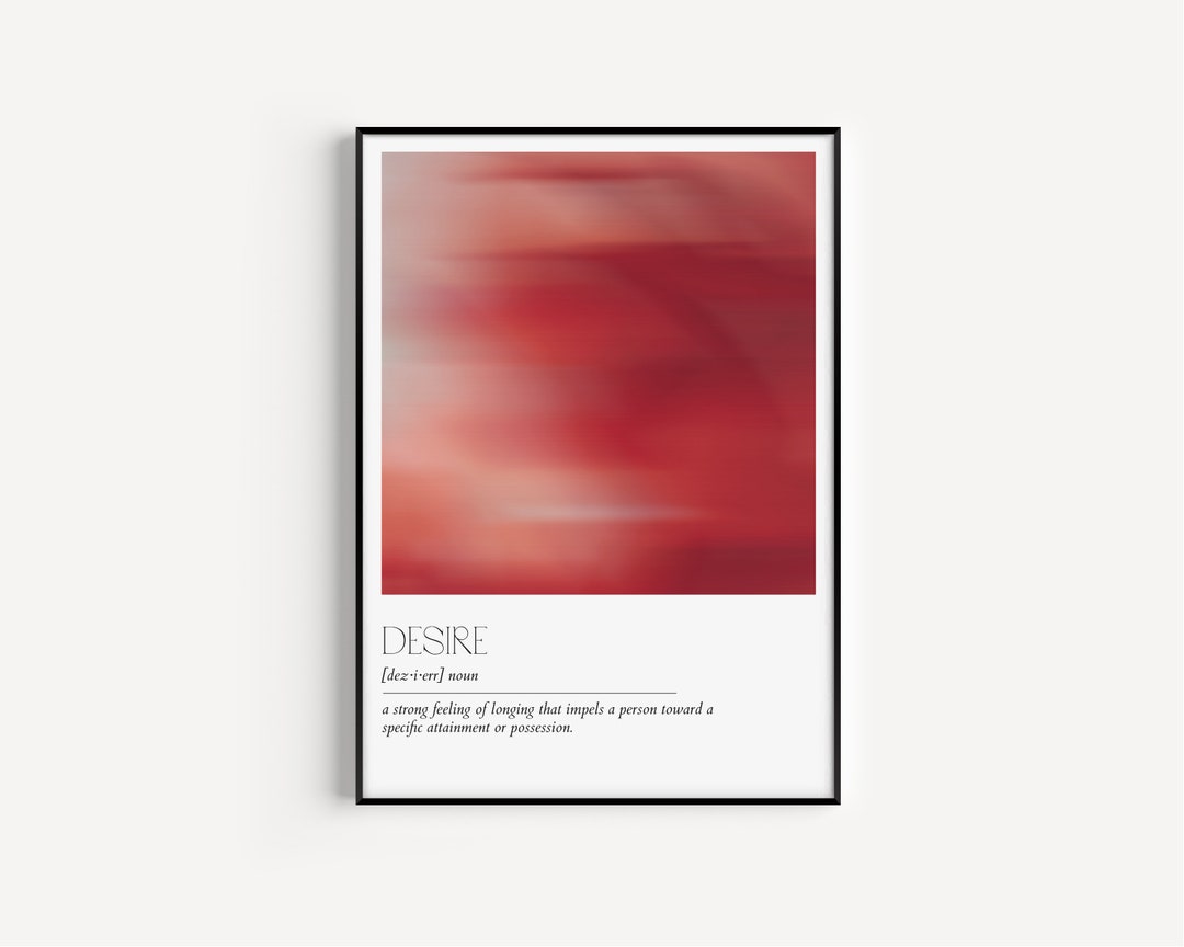 Desire Definition Print | Printable Art | Minimalist | Wall Art Prints ...