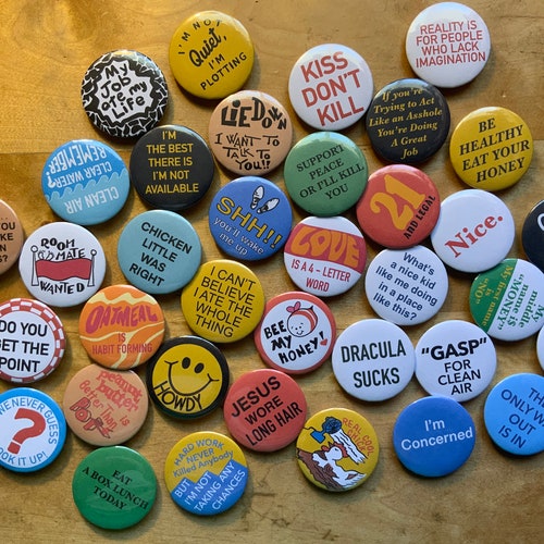 Psychadelic Hippie Peace Buttons Set of 14 Pinbacks Badges 1 - Etsy