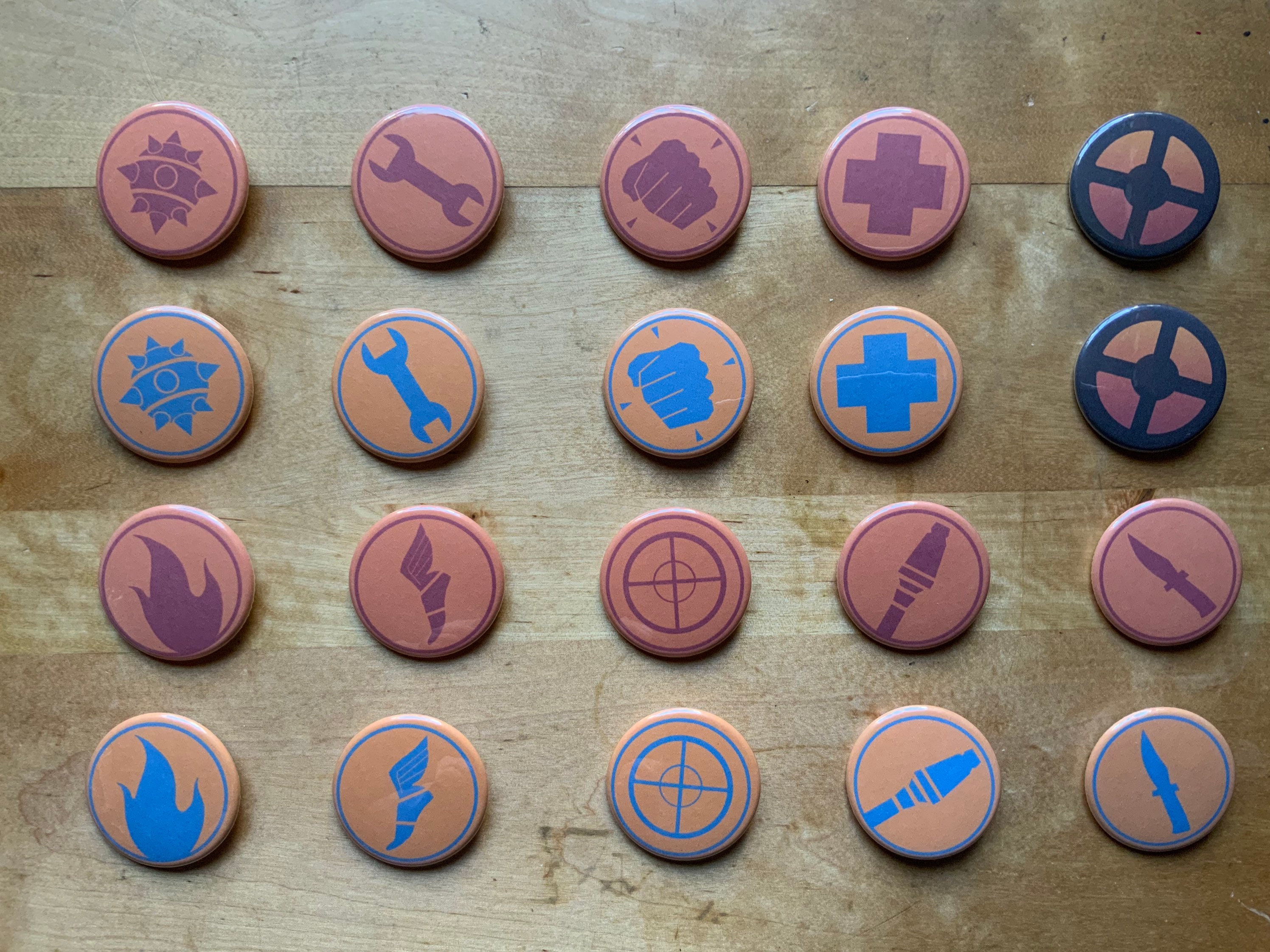 Team Fortress 2 Symbol Buttons - Etsy