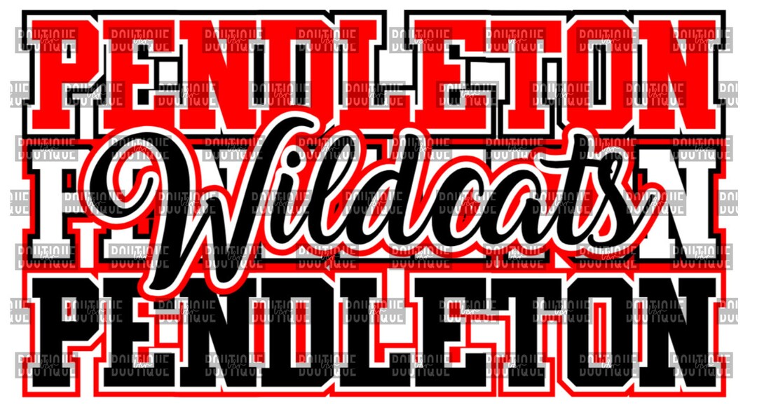 PENDLETON WILDCATS PNG Digital Download for Sublimation, Clipart Tshirt ...