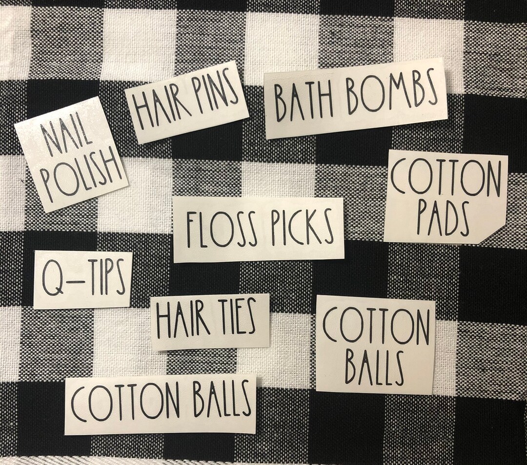 Rae Dunn Inspired Custom Bathroom Storage Decal Labels - Etsy
