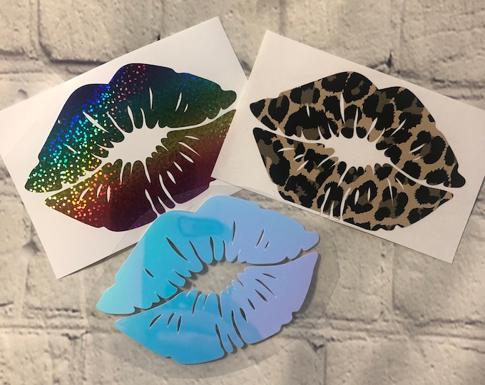 Lips Car Decal, Car Decals for Women, Monogram Car Decal, Car ...