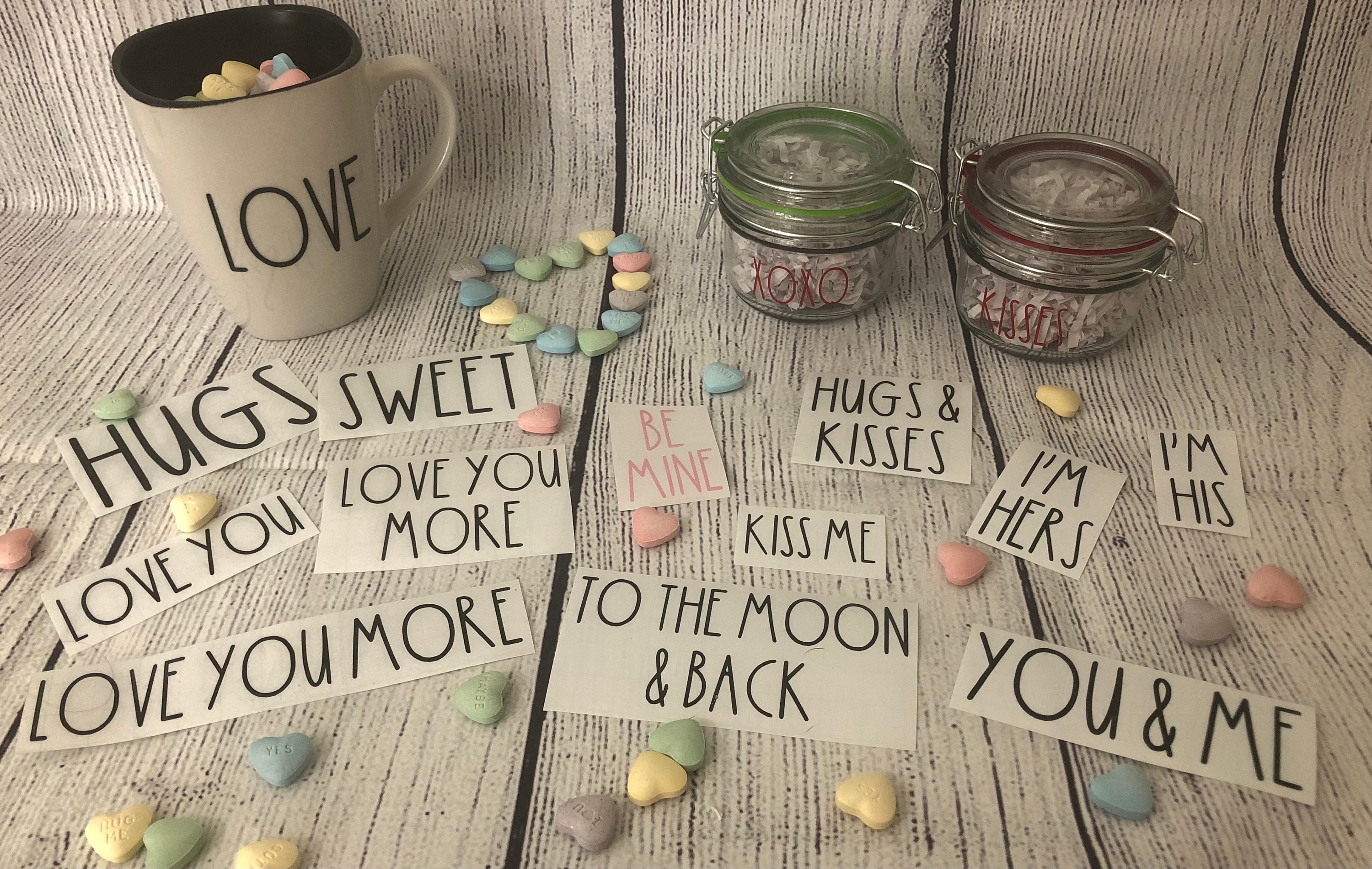 Rae Dunn Inspired Valentine Custom Decals / Valentines Day DIY - Etsy