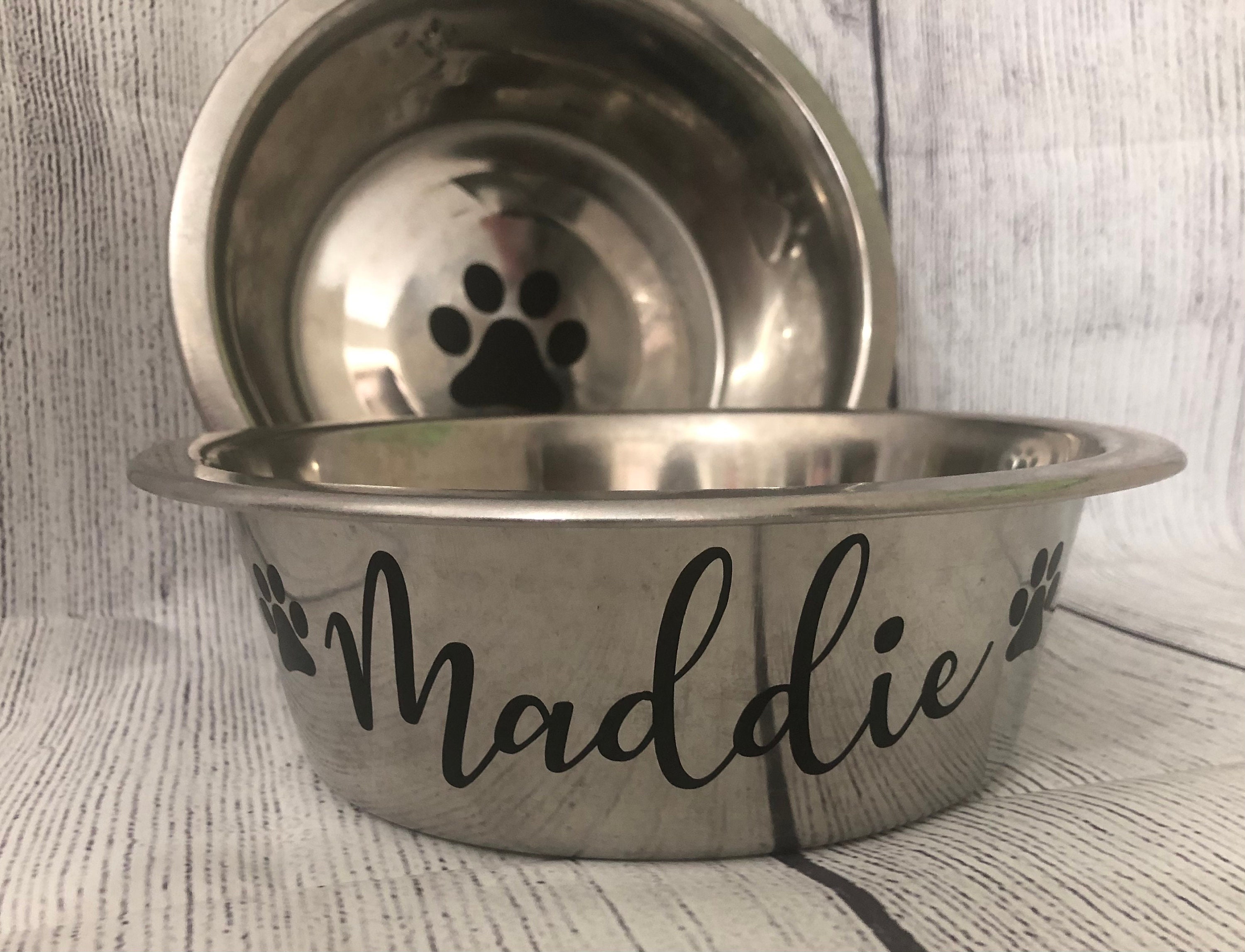 Rae Dunn Inspired & Script Personalized Dog Bowl Decals/ Rae - Etsy