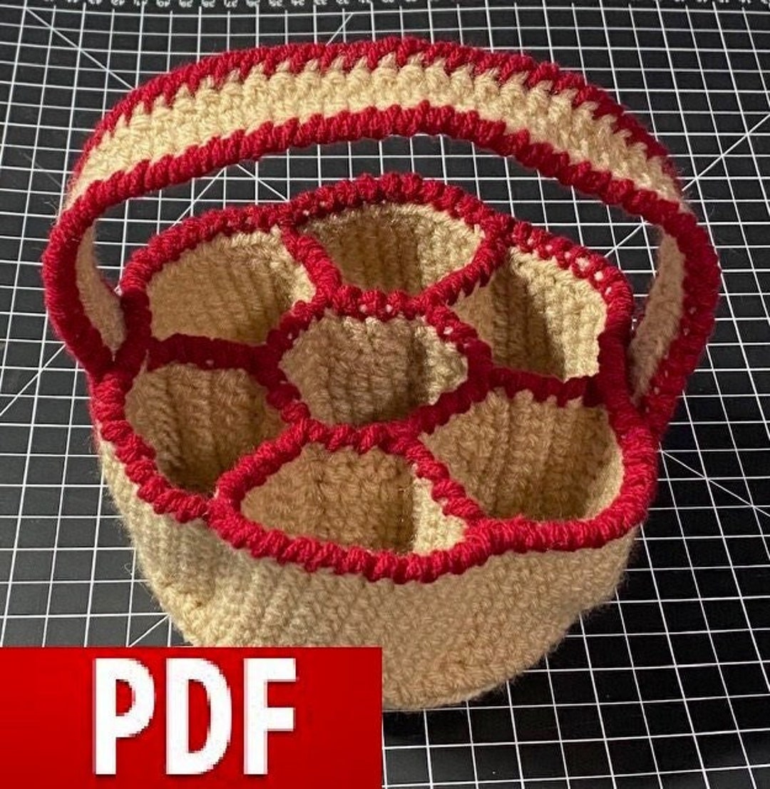 Crochet PDF Pattern- 7-egg Mini Collecting Basket - Etsy