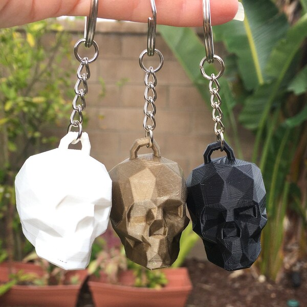 Skull Keychain - Etsy