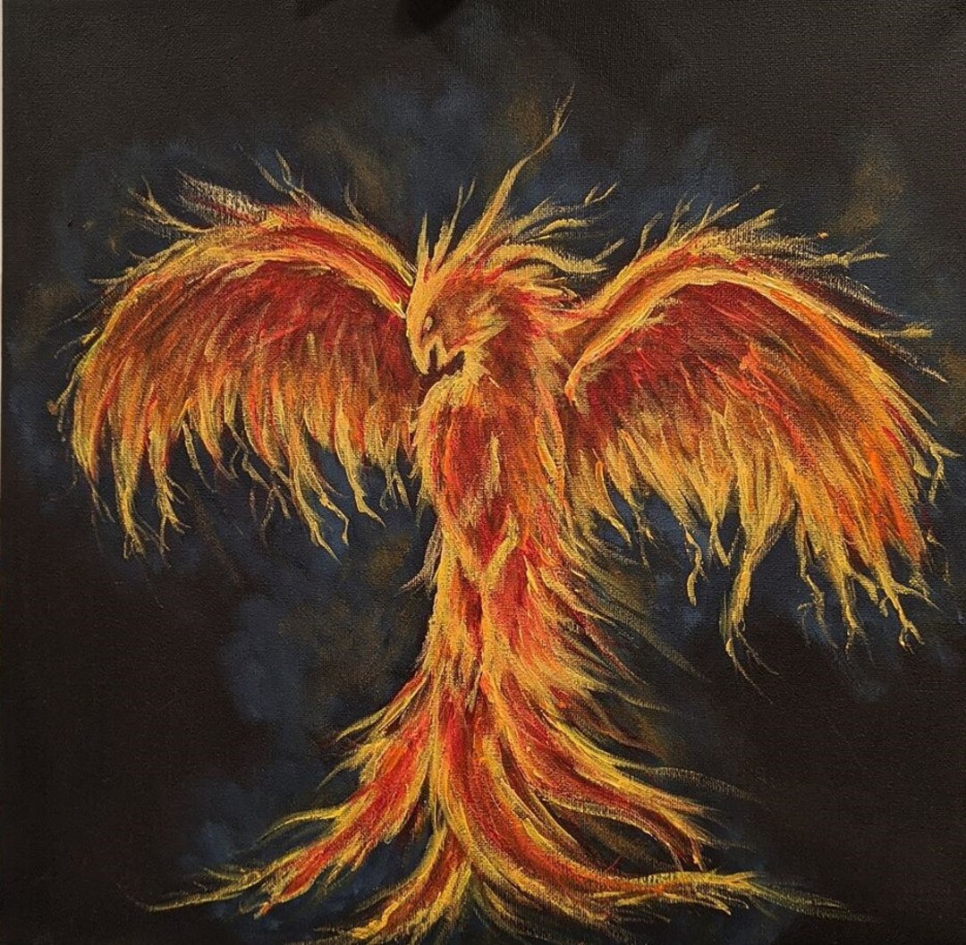 Phoenix Art Print, Abstract Phoenix Abstract Fire Artwork Wall Decor - Etsy