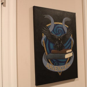 Original Raven Painting, Wizard House, Fan Art Painting, Raven and ...