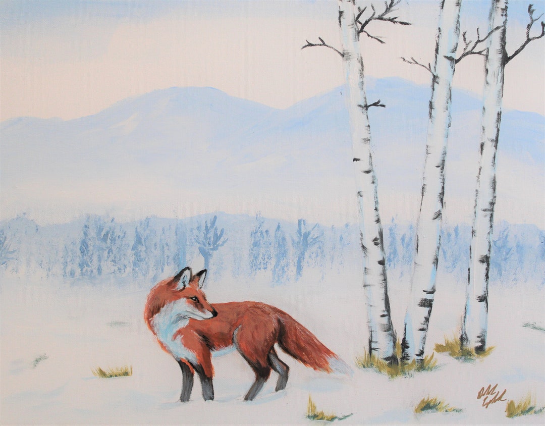 Fox Art Print, Red Fox Wall Art, Home Decor, Red Fox Art, Animal Wall ...